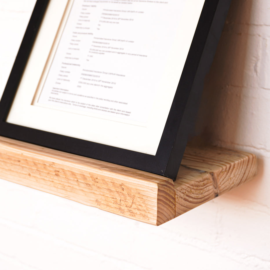 Reclaimed Rustic Wooden Floating Picture Shelf Kit (225mm width) – The ...