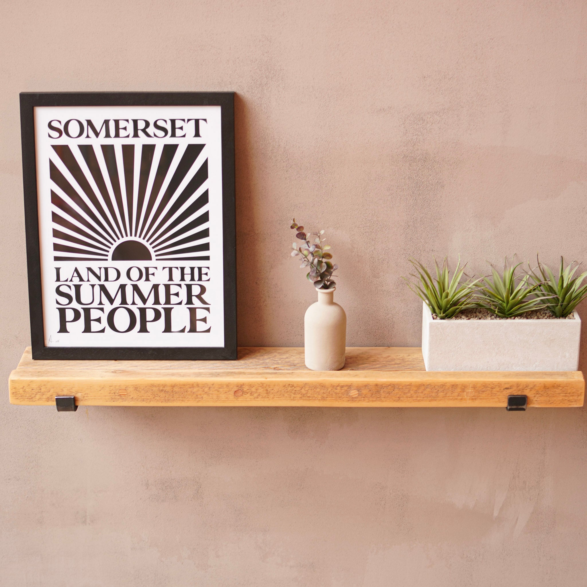 Reclaimed Rustic Wooden Floating Picture Shelf Kit (225mm width) – The ...