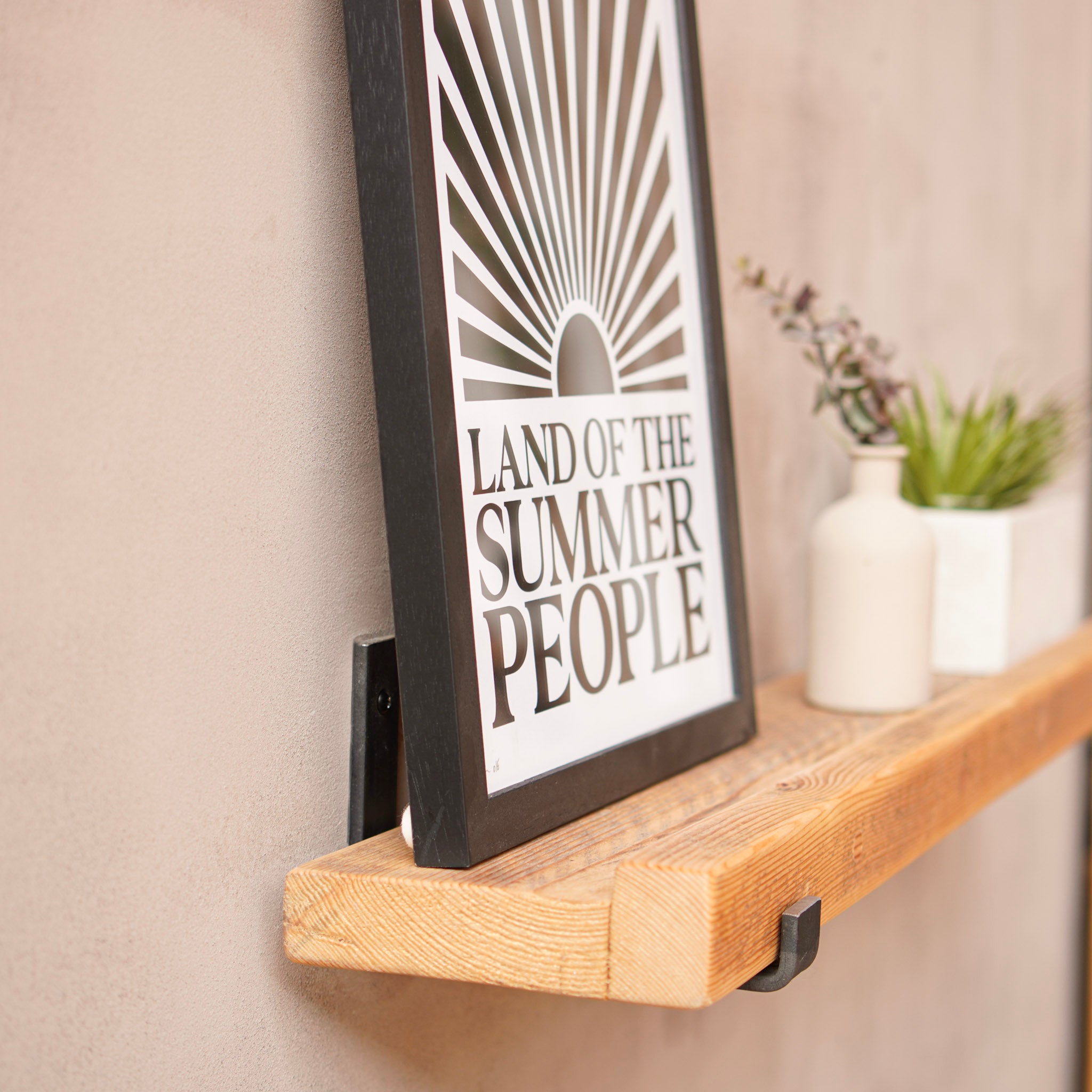 Reclaimed Rustic Wooden Floating Picture Shelf Kit (225mm width) – The ...