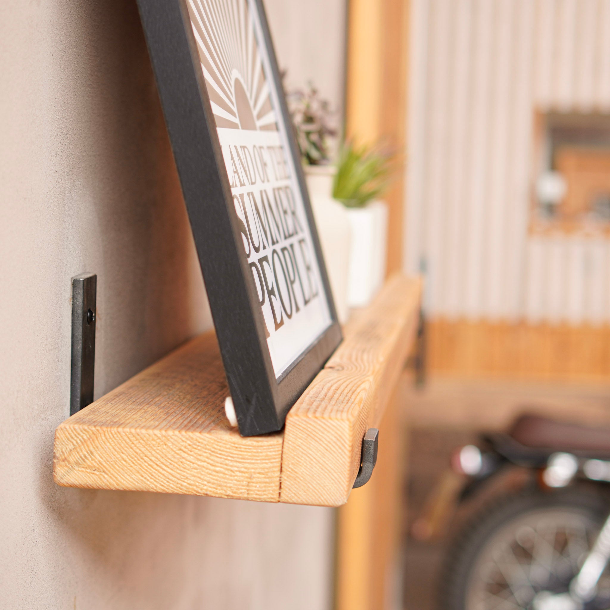 Reclaimed Rustic Wooden Floating Picture Shelf Kit (225mm width) – The ...