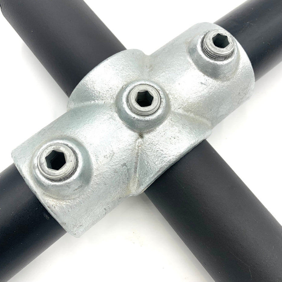 Scaffold Tube Clamp - (STC-119) 4-Way Middle Rail Cross – The Scaff Shop